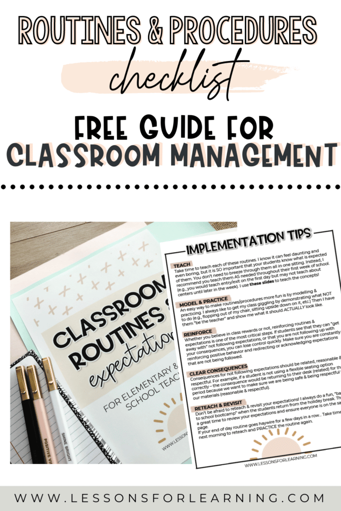 Back to School Tips for Elementary Teachers - Lessons for Learning
