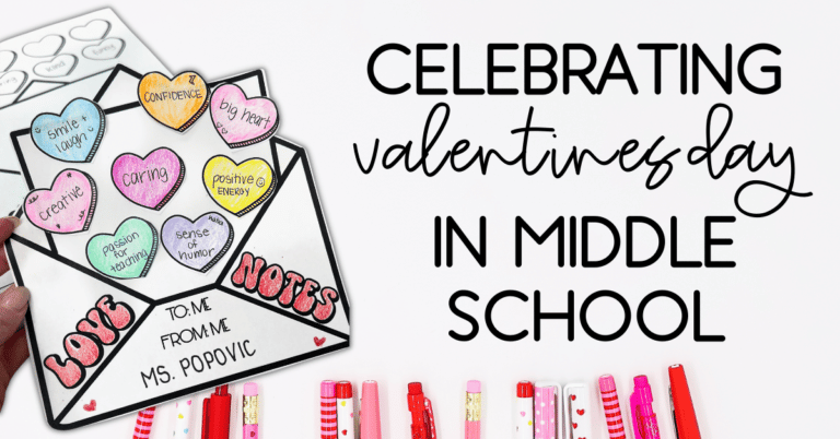 Celebrating Valentine's Day in Middle School - Lessons for Learning