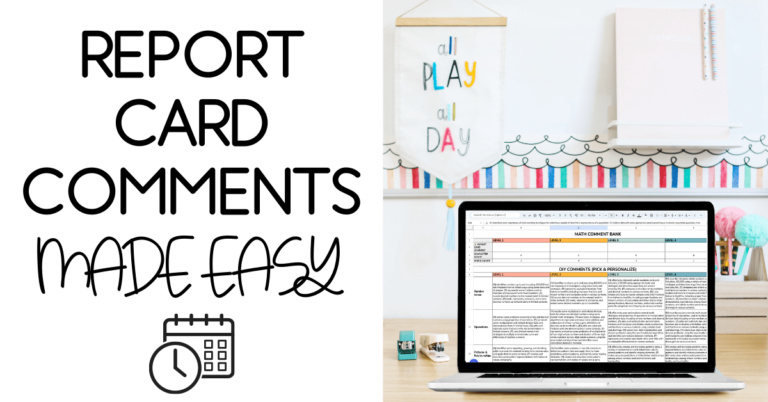 Report Card Comments Made Easy: 5 Steps to Save Hours - Lessons for ...