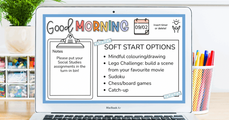Soft Start Classroom Activities for Upper Elementary Students - Lessons ...